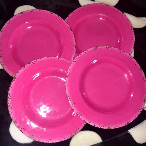 Ashland | Dining | Pink Melamine Plates Set Of 4 | Poshmark